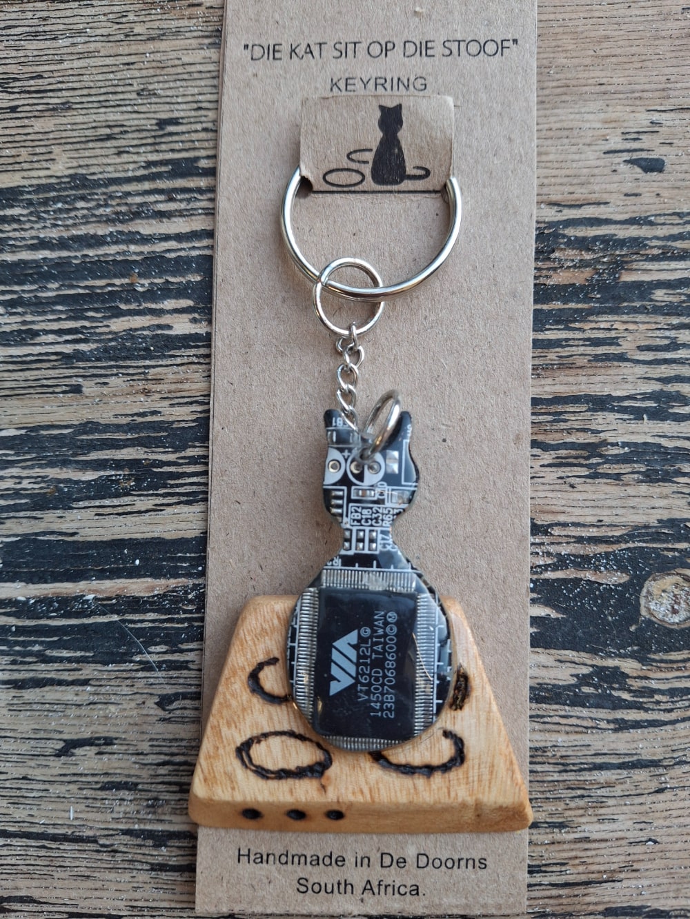 E-Waste Cat Keyring - Cats of Cape Town